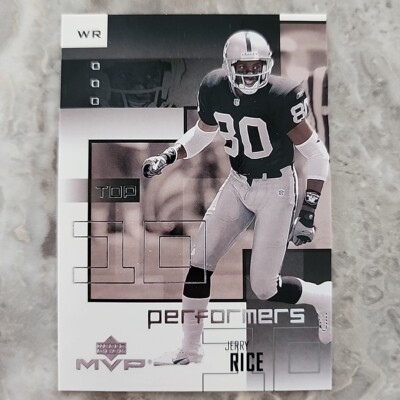 Jerry Rice 2002 Upper Deck MVP Top Ten Performers #TT-5 Oakland Raiders ...