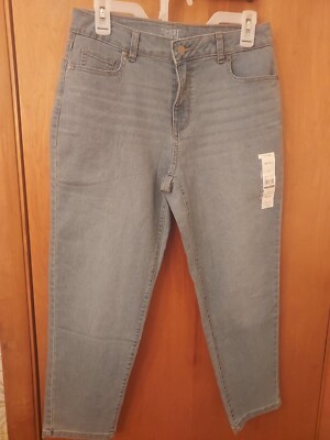 Time And Tru Brand New W Tags Size 4 Mid Rise Boyfriend Stretch Light ...