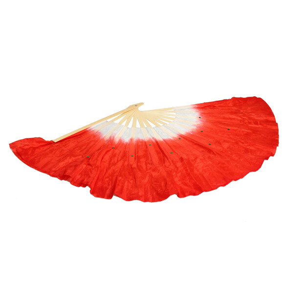 Bamboo Half Circle Fan Silk Veil Dance Fan Short Dancing Fan for Belly ...