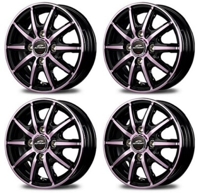 4x RX10-K 14x4.5 +45 4x100 PIBKPCPIC Pink Light Track Rims Kei Tora ...
