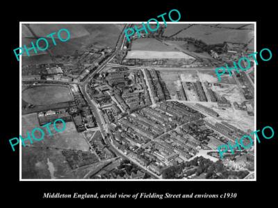 OLD LARGE HISTORIC PHOTO OF MIDDLETON ENGLAND AERIAL VIEW OF FIELDING ...