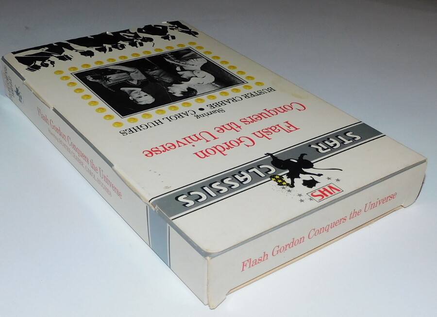 1940 Flash Gordon Conquers the Universe movie VHS tape, 1985 Star ...