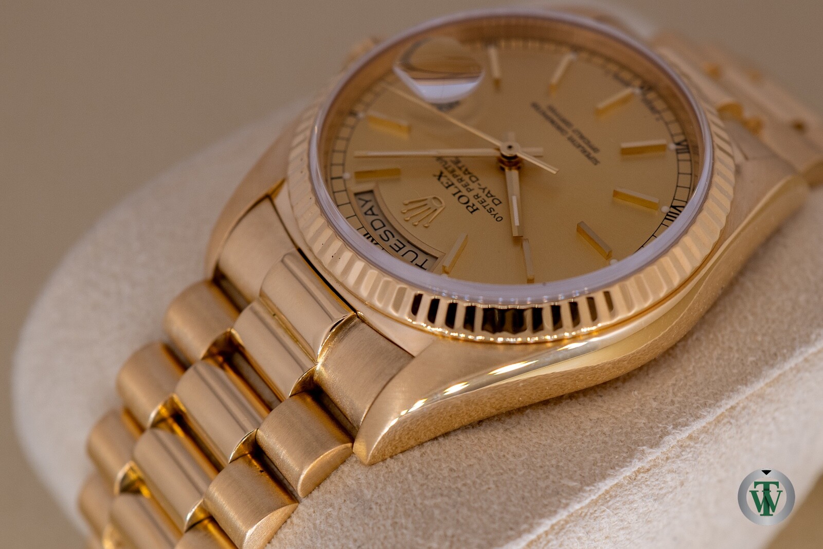 ROLEX DAY DATE 36 YELLOW GOLD CHAMPAGNE DIAL 18038 1985 | eBay