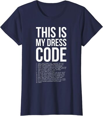 This Is My Dresscode Coder Developer Computer Nerd Ladies' Crewneck T-Shirt | eBay