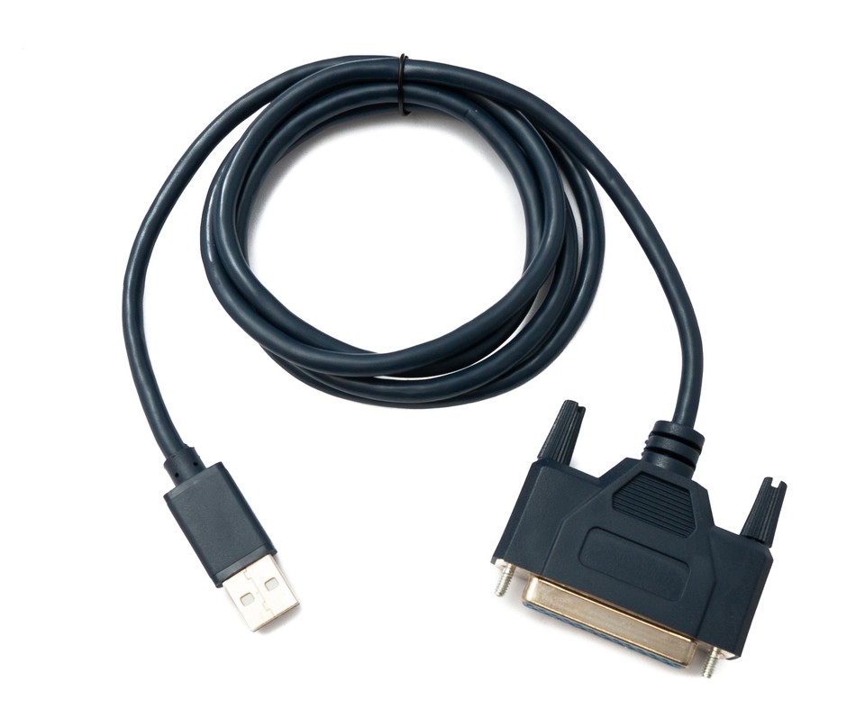 SYSTEM-S USB 2.0 Cable 120 Cm Type A Plug To D Sub 25 Pin Socket IEEE ...
