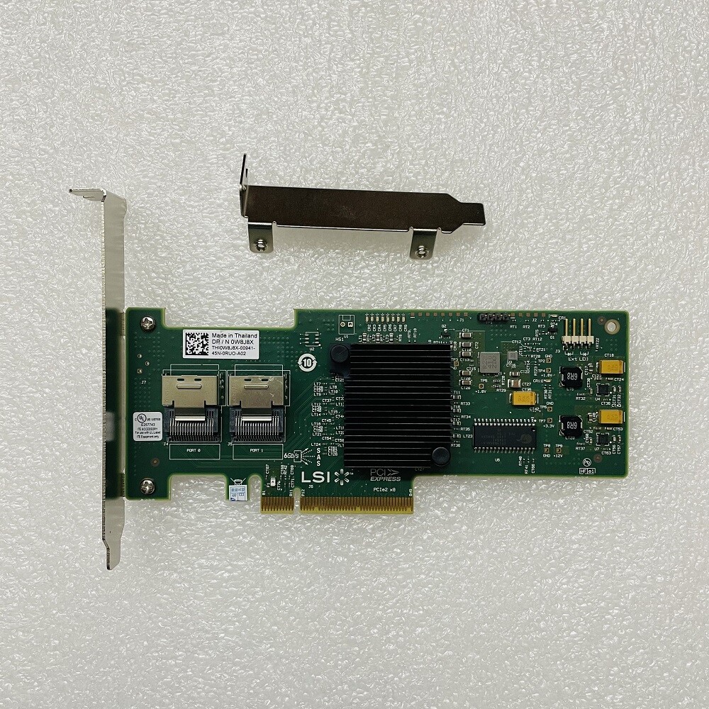 LSI SAS 9210-8i 8-port 6Gb/s PCIe RAID SATA Controller card+2pcs SFF ...