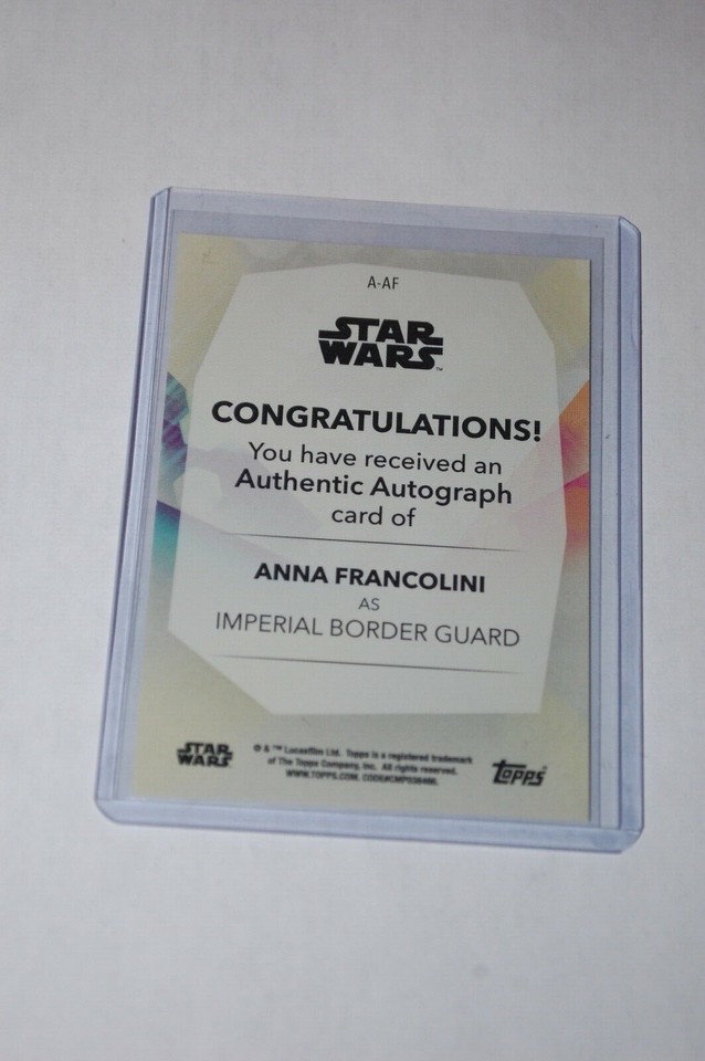 Imperial Border Guard-Anna Francolini-Autograph-Solo-Topps Women Star ...