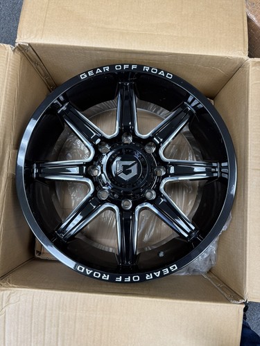 (Set of 4) Gear Off-Road 765BM Ridge 20x9 8x180 +18mm Black/Milled ...