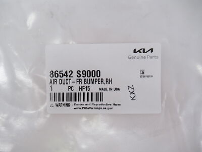 Genuine OEM Kia 86542 S9000 Passenger RH Front Bumper Air Duct 2020-22 ...
