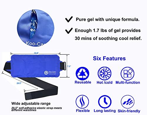 Back Pain Cold Reusable Ice Pack Belt Therapy for Lower Lumbar Sciatic ...