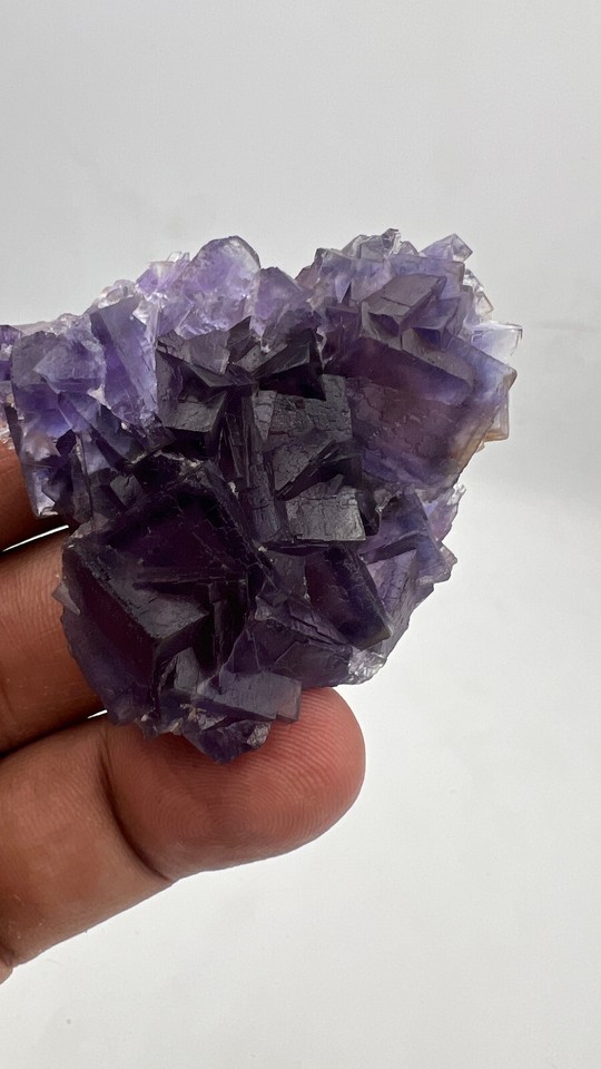 78 Gram Beautiful Purple Color Cubic Fluorite Crystal Specimen From ...