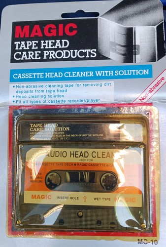 Vtg Magic Tape Head Cleaner MC-10 Cassette with solution. | eBay