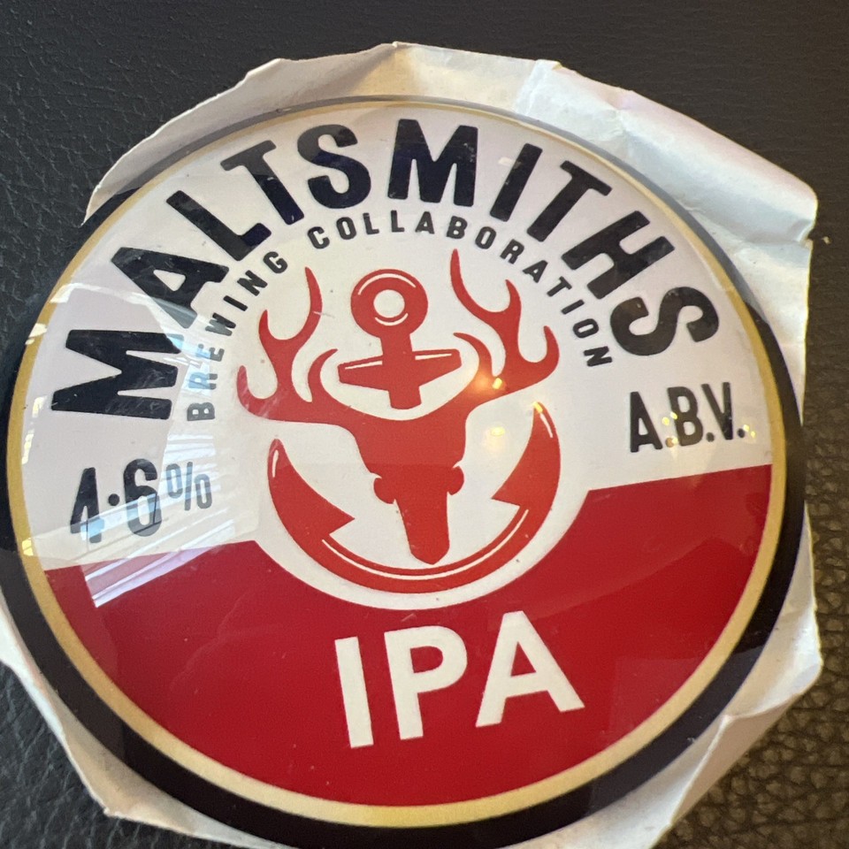 Maltsmiths ipa Beer 4.6% T Bar Pump Font Badge Round Lens Fish Eye | eBay