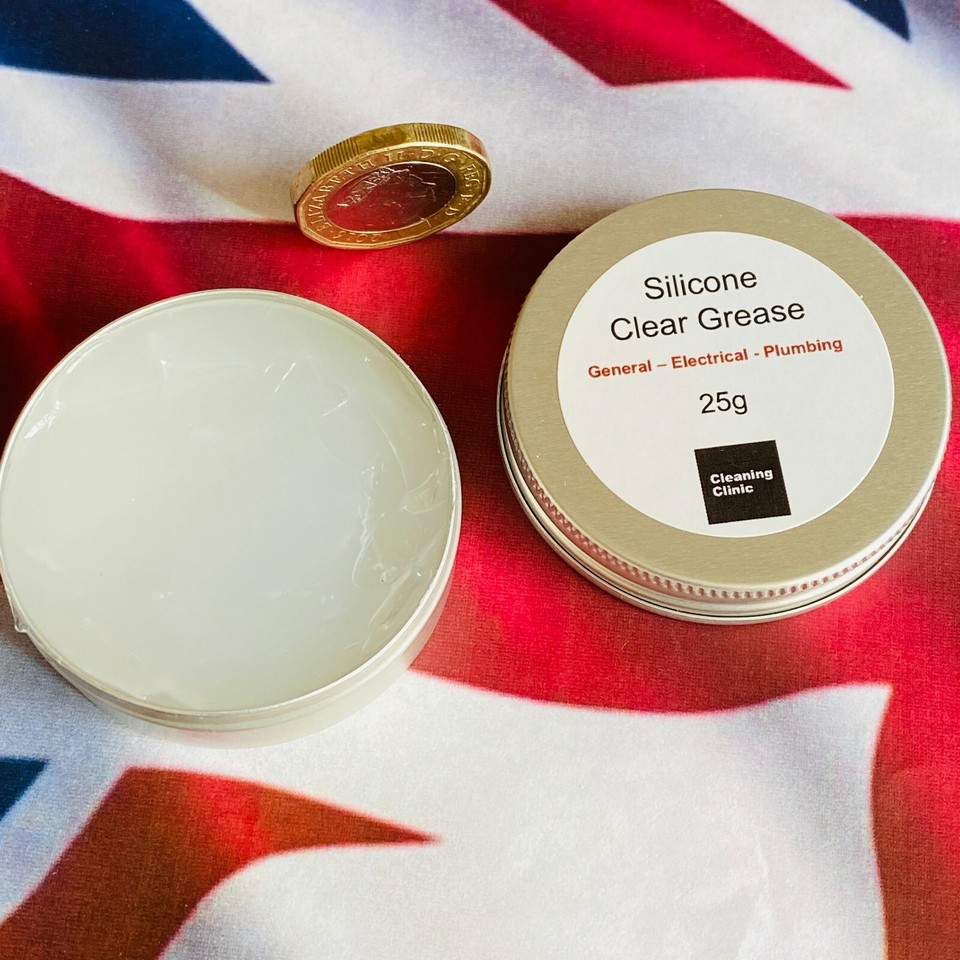 Silicone Grease - Pure - 25g tin - Plastic rubber lubricant paste clear ...