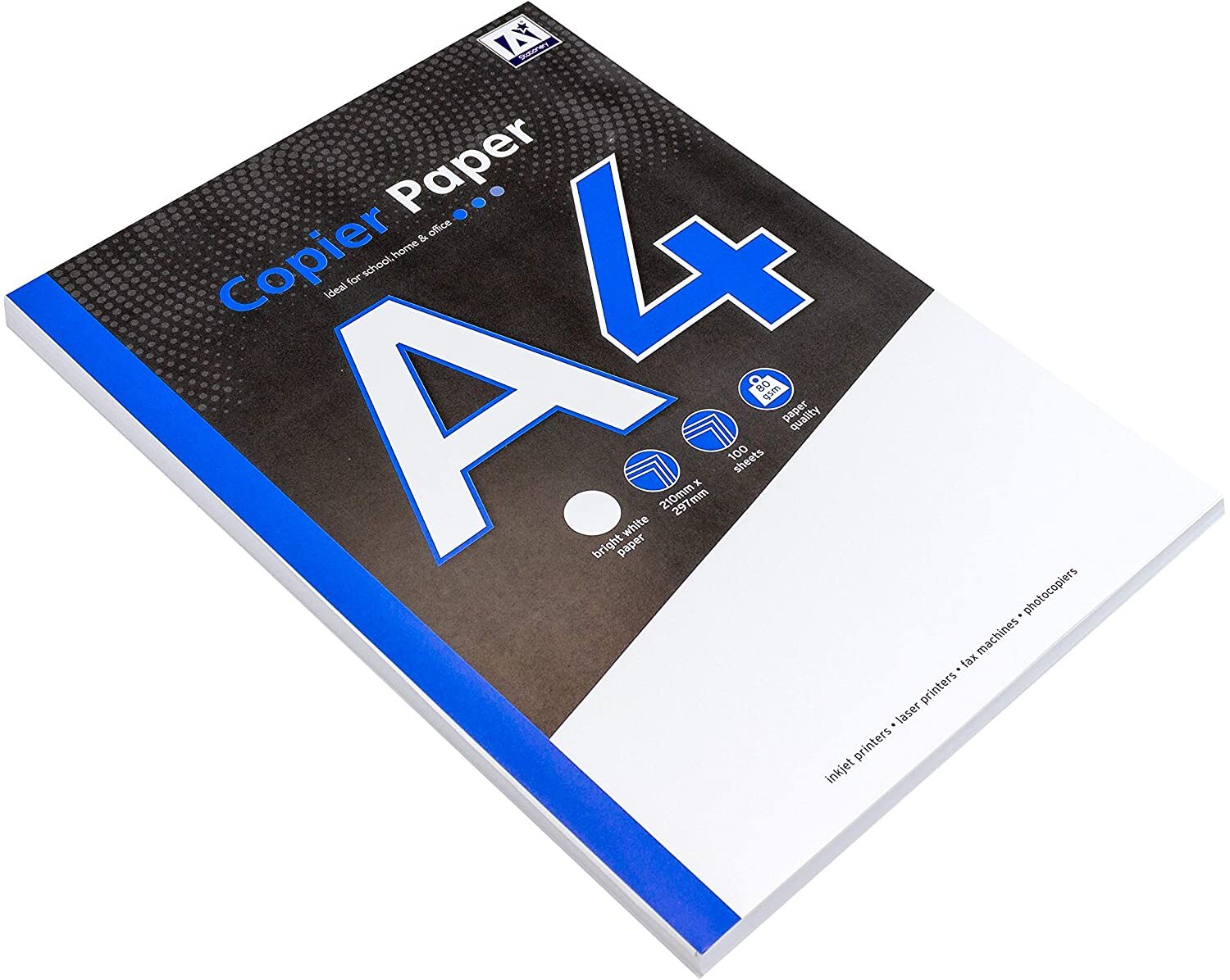 Pack 100 Copier Paper Sheets 80 GSM Bright White A4 Printer Photocopy ...