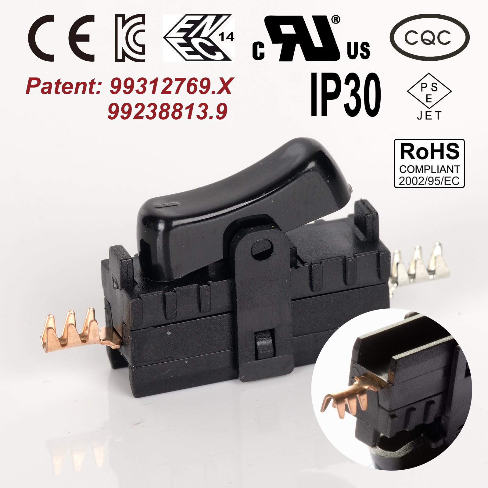 5X Inline Switch Rocker Lamp Power Extension Cord Lead Cable 4X4 12V ...