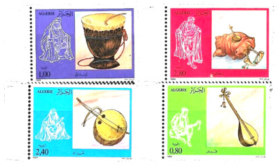 #60011 ALGERIA 1984 ART MUSIC,INSTRUMENTS YV 818-21 MNH | eBay