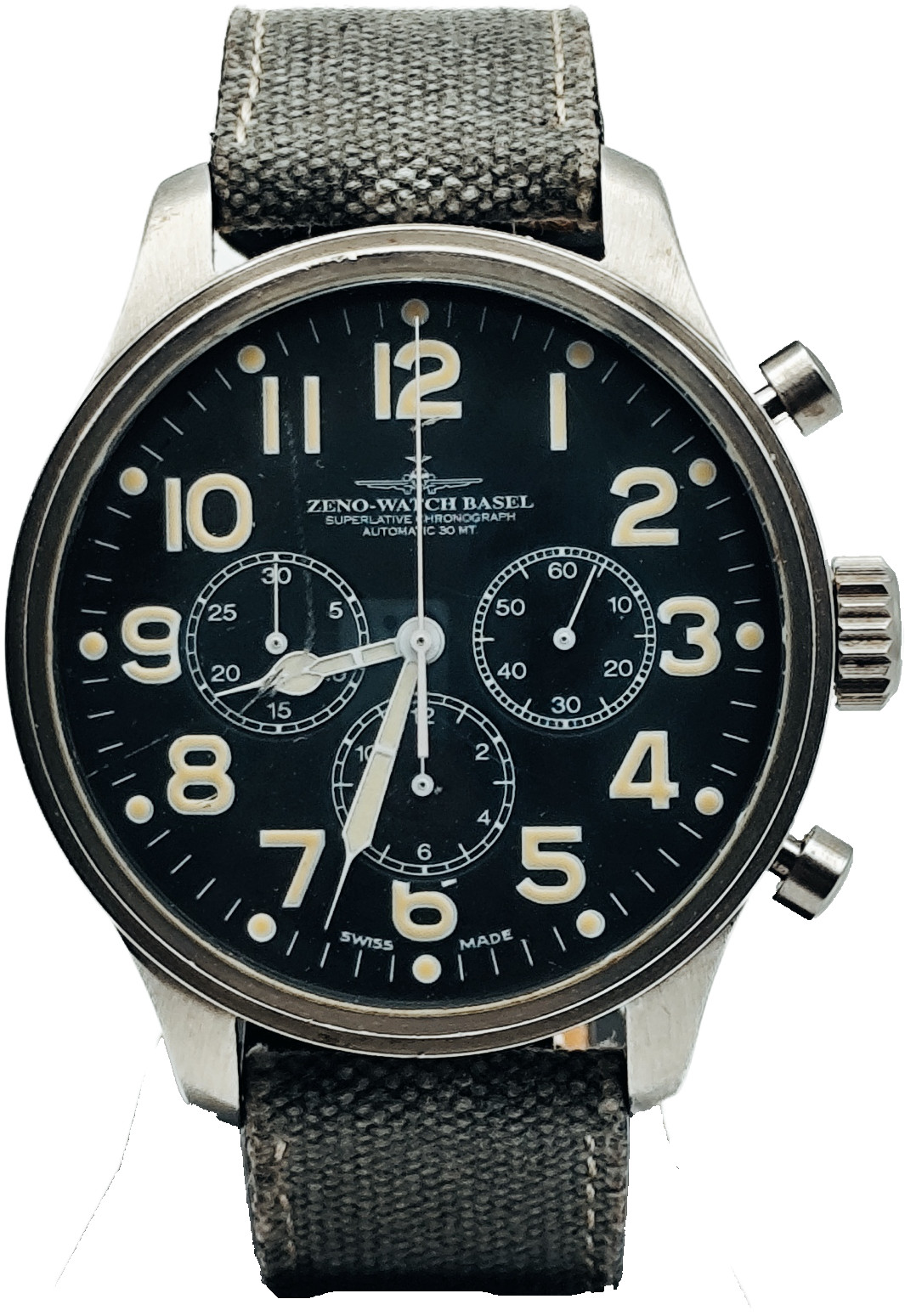 Zeno Watch Basel 8559 Chronograph Oversize ETA - Gem