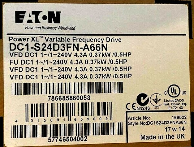 EATON+DC1-S24D3FN-A66N+-+DC-1+COMPACT+FREQUENCY+INVERTER for sale ...