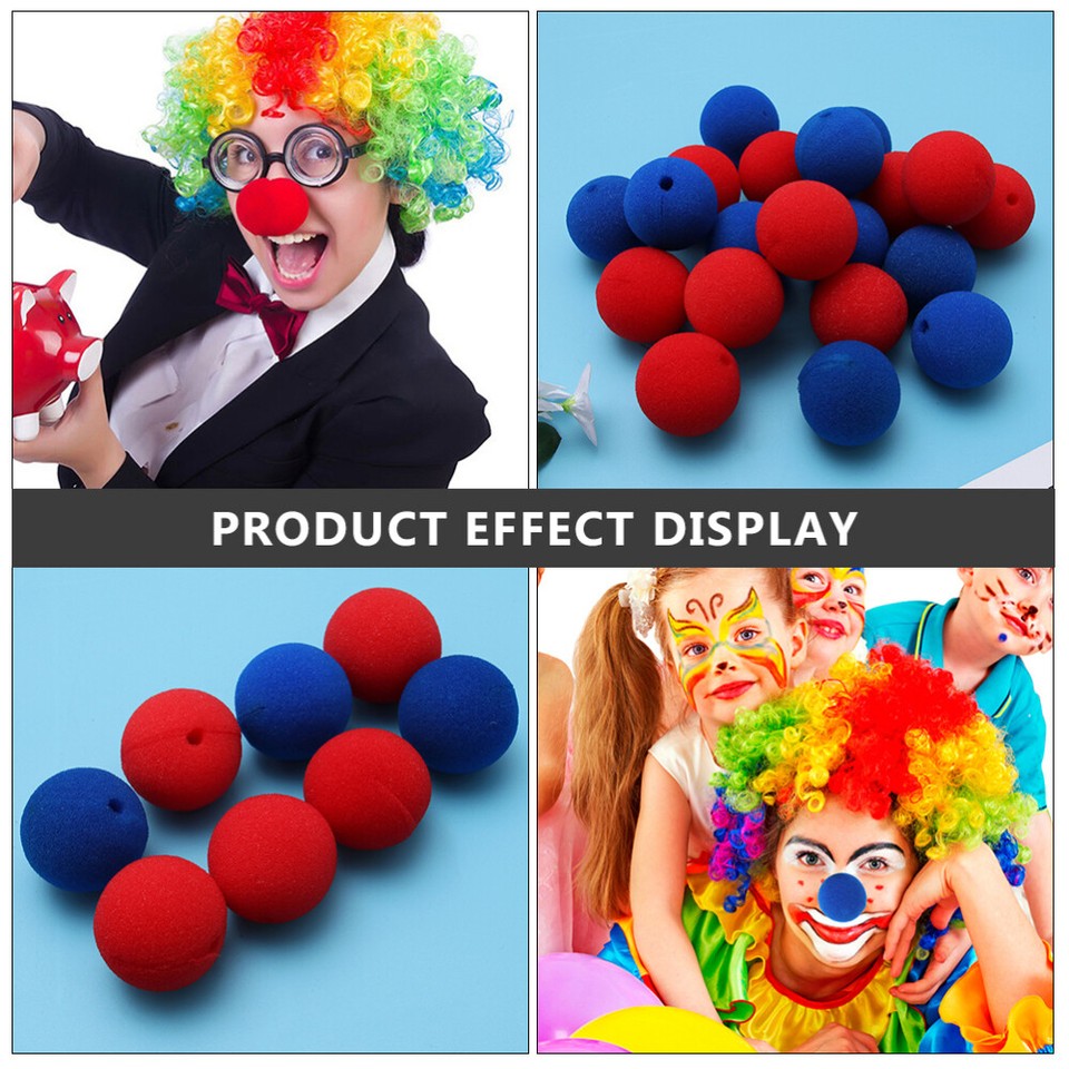 Set of 3 Sponge Clown Nose Cosplay Foam Circus Party Supplies Men's ...