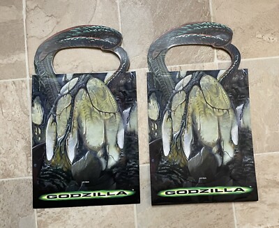 LOT OF 2 Vintage 1998 Godzilla Party Gift Tote Bags Collectible Movie ...
