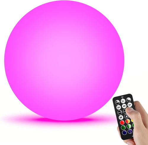 Solar Ball Lights with Ground Pile, RGB Colors Changing Floating Pool ...