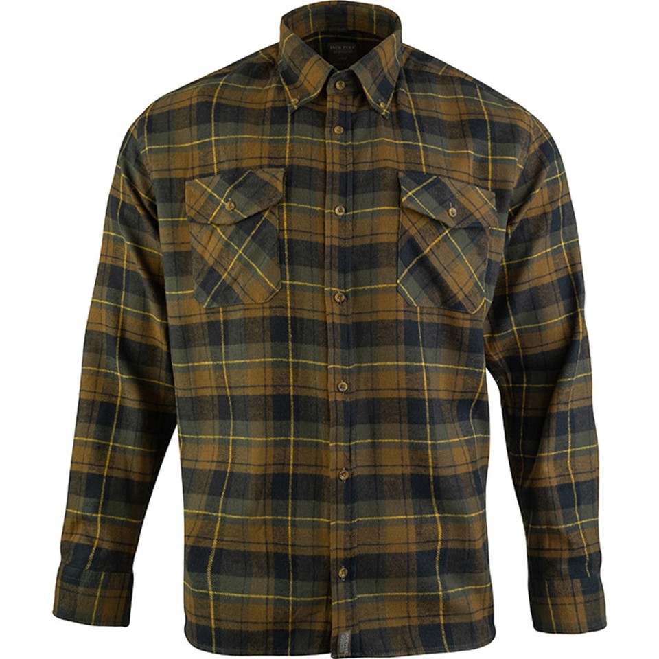 JACK PYKE FLANNEL SHIRT MENS S-3XL HUNTING BEATING SHOOTING CASUAL WEAR ...