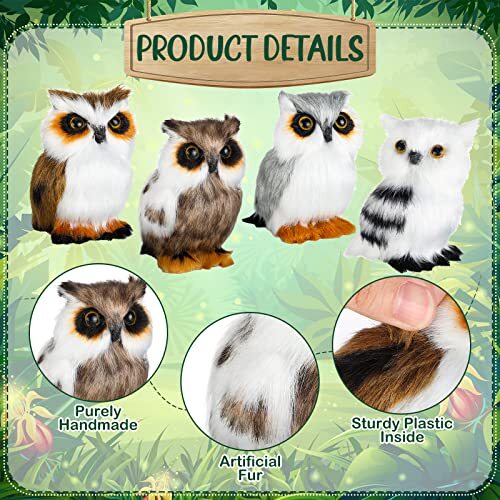 8 Pieces Mini Stuffed Owl Plush Toy 3.2 Inch Soft Owl Stuffed Animal ...