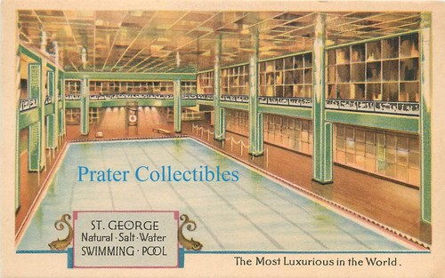 New York, NY, Brooklyn, St George Swimming Pool Linen Postcard | eBay