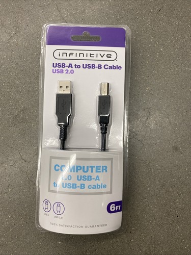 Infinitive USB-A To USB-B Cable USB 2.0 6FT SEALED NEW 195602079018 | eBay