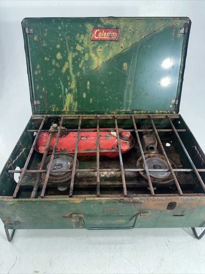 Coleman 425B 2 Burner Portable Camp Stove Grill Legs Camping Cooking ...