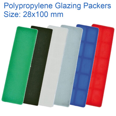 1mm 2mm 3mm 4mm 5mm 6mm PLASTIC WINDOW GLASS GLAZING FLAT PACKERS 28mm ...