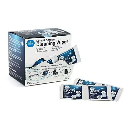 100 Count Electronic Screen Cleaner Wipes for Tablet Computer Monitor ...