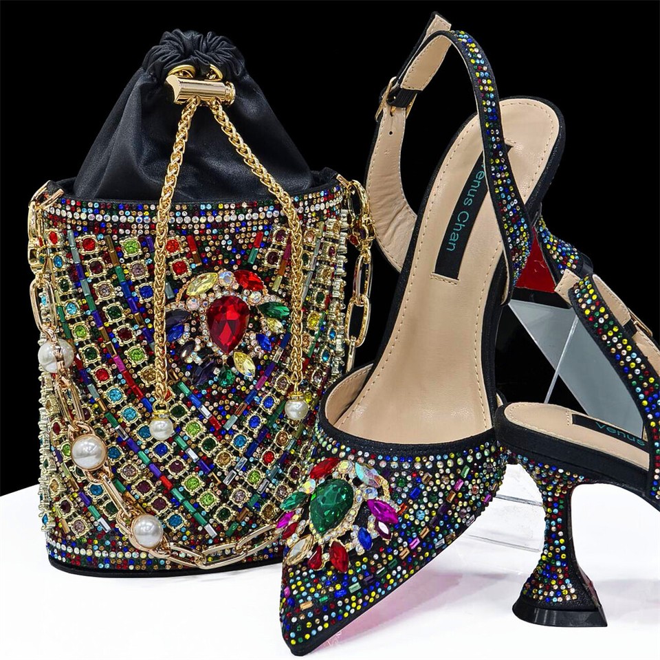 Latest Design Italian Shoes And Bag Set Sandals With Matching Bag Party ...