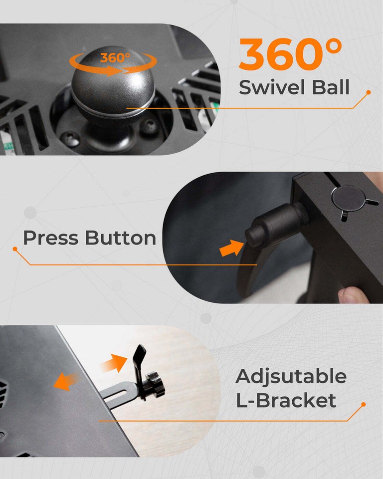 Adjustable Laptop Vehicle Mount |Computer Seat Mount |For Auto Van ...