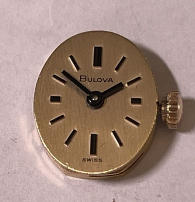 Vintage Bulova Swiss 17 jewel Model 5b BO Ladies Wristwatch Movement ...