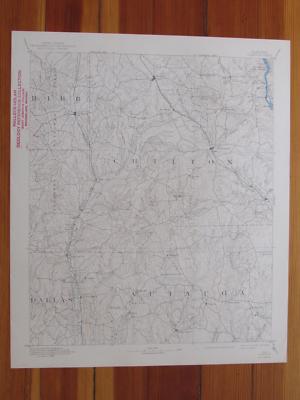 Clanton Alabama 1942 Original Vintage USGS Topo Map | eBay