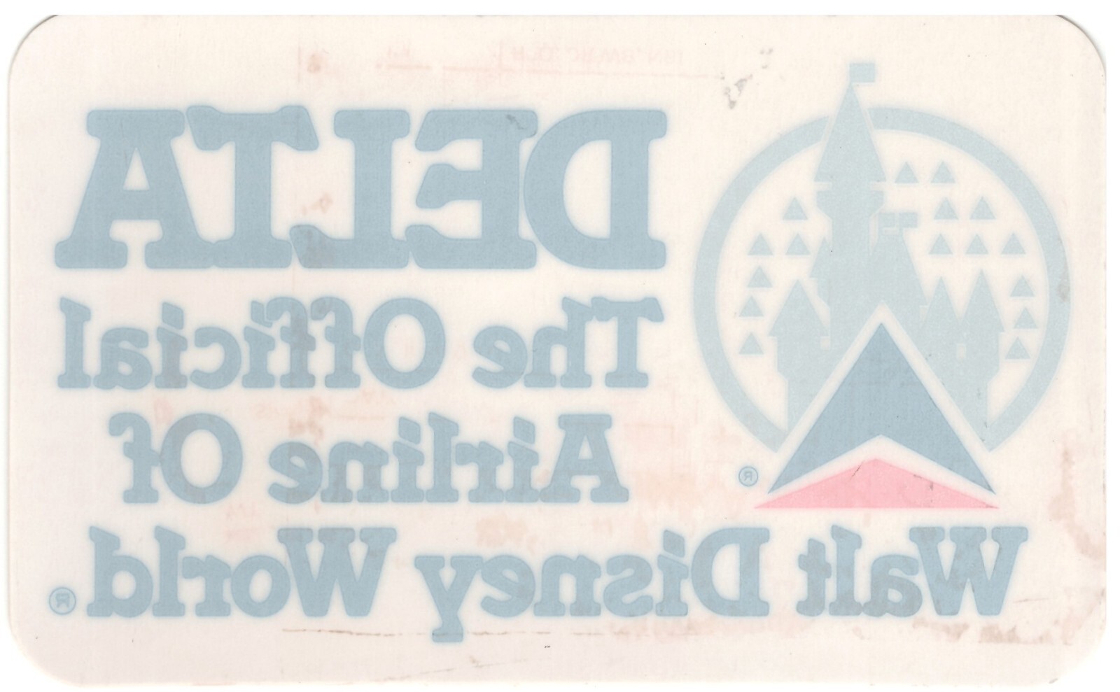 Delta Airlines Official Airlines of Walt Disney World Sticker- 5 10/16 ...