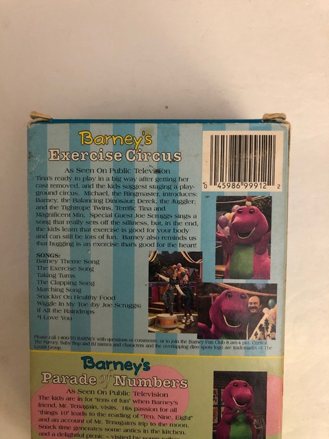 Barneys Exercise Circus/Parade of Numbers (VHS, 1996, 2-Tape Set) for ...