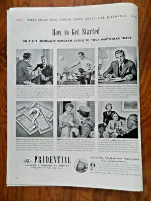 1942 Prudential Insurance Ad How to Get Started on a LI Program Your ...