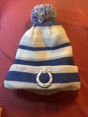 NFL Indianapolis Colts On Field New Beanie Winter Pom Knit Ski Hat ...
