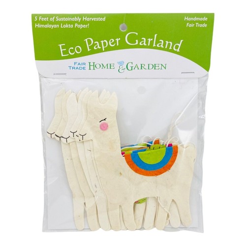 Eco Paper Llama Garland 5 Ft Handmade Fair Trade Birthday Bunting Child ...
