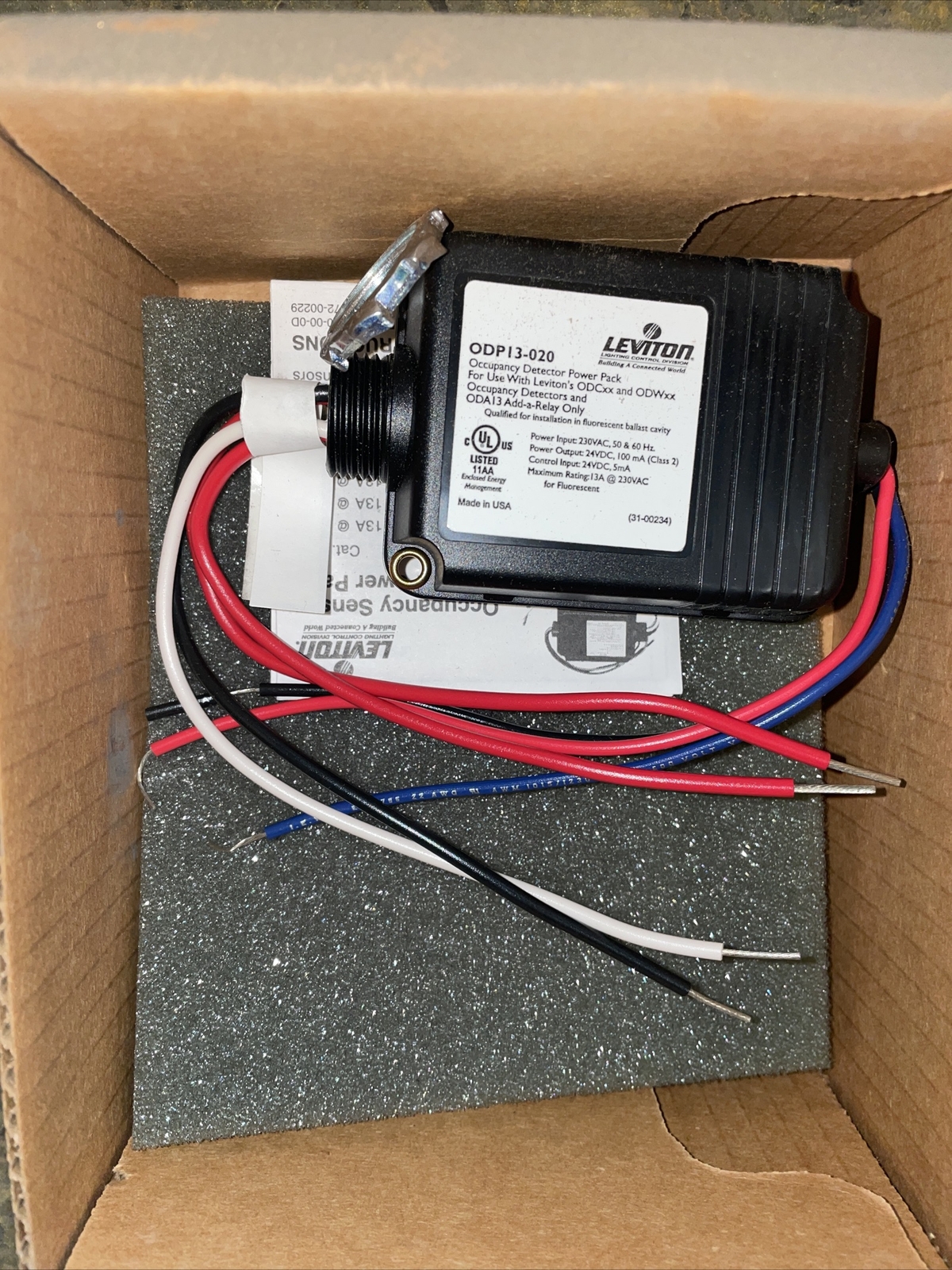 (C) Leviton Occupancy Motion Sensor Power Pack ODP13-20 | eBay