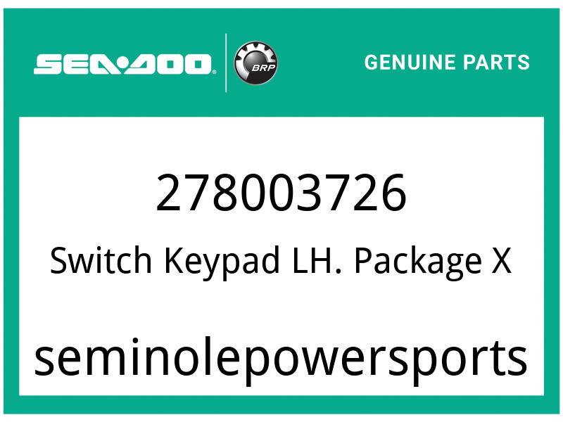 Sea-Doo OEM Part 278003726 LH Switch Keypad | eBay