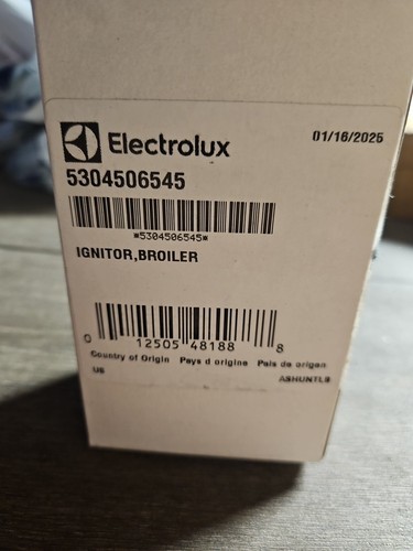 OEM Electrolux Frigidaire Oven Range Broil Igniter 5304506545 ...