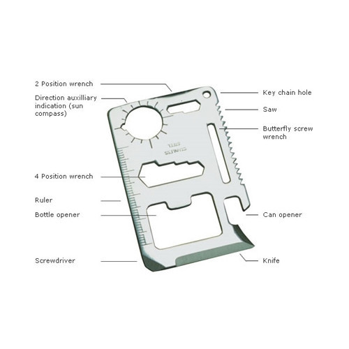 20 X Outdoor Emergency Survival Compact Strong Thin Multi Tool Card ...