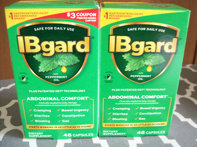 2 Boxes IBgard 48 Capsules for Irritable Bowel Syndrome EXP 05/2027 ...
