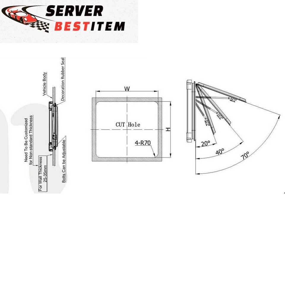 Ventilate Insulate Deluxe RV Camper Windows Vent RV Window Hatch W ...