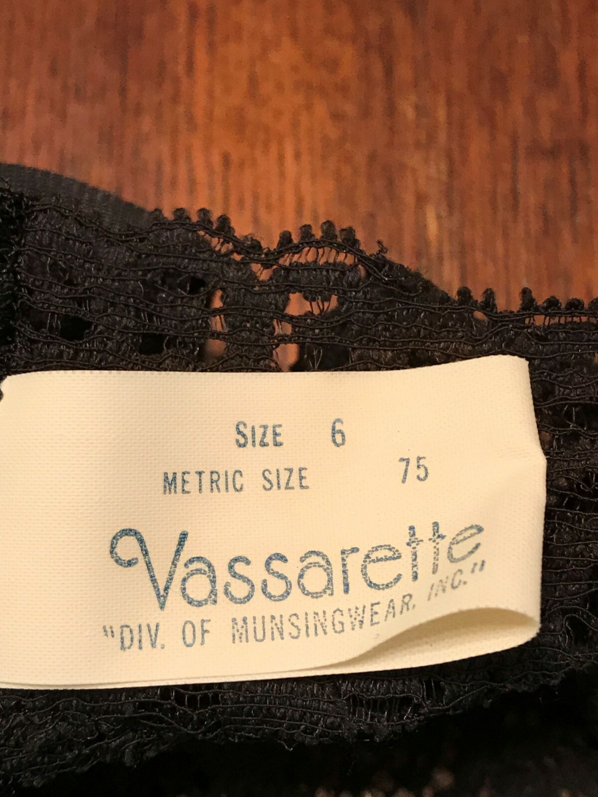 Vtg.60/70's Black VASSARETTE Nylon Sheer Lace Panties… - Gem