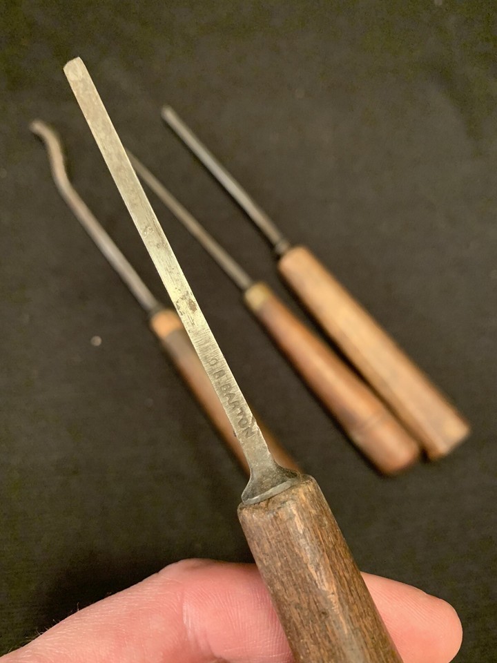 D.R. Barton Wood Chisels Lot Of 4 Woodworking Hand Tools Vintage Wood ...